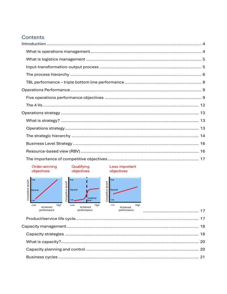 Operations and Logistics Management Course