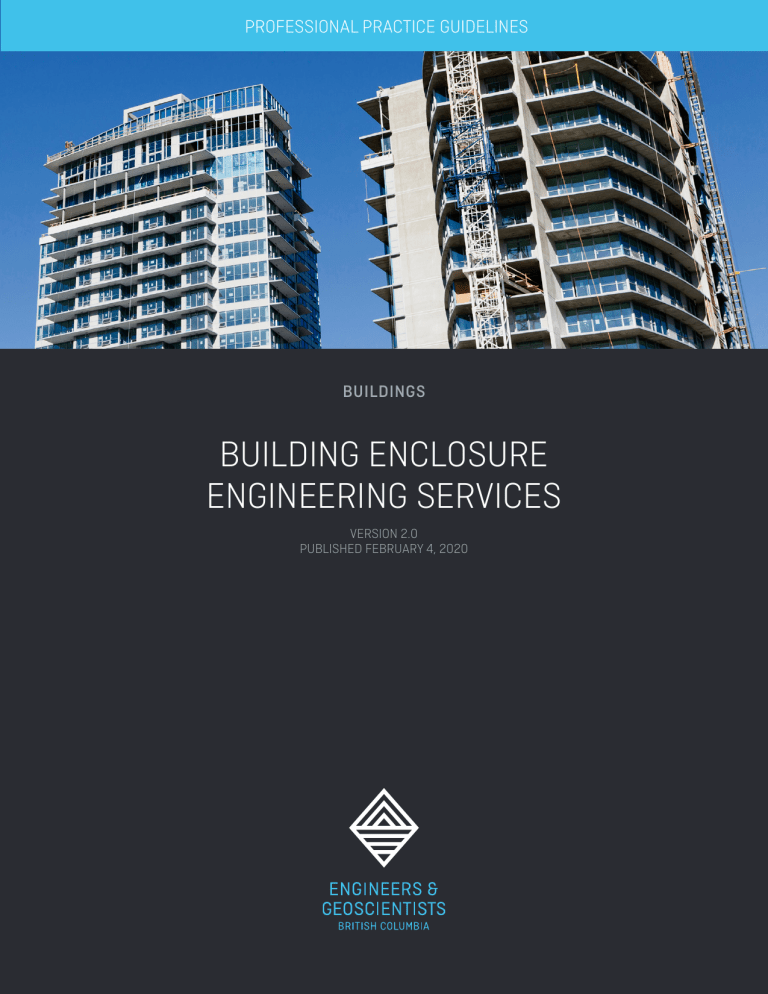 Building Enclosure Engineering Services Guidelines