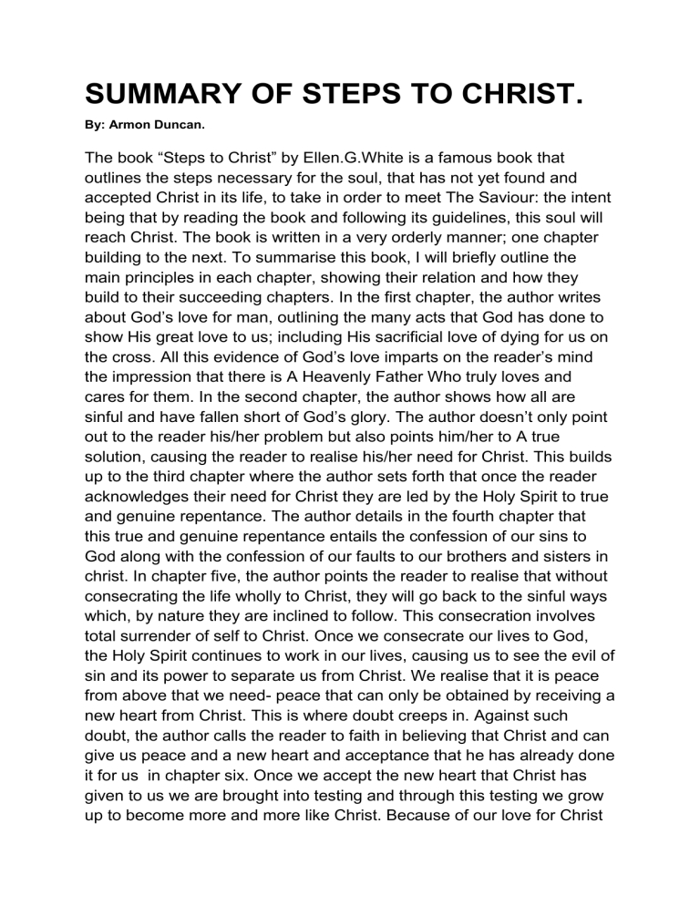 Summary of Steps to Christ by Ellen G. White