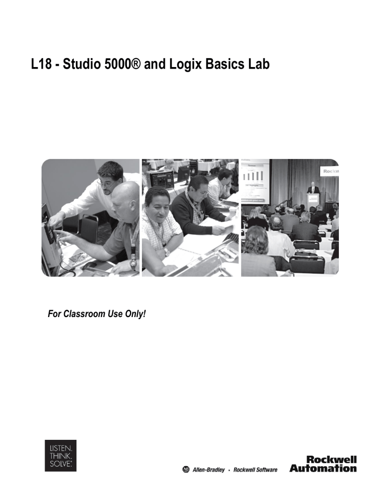Studio 5000 and Logix Basics Lab Manual