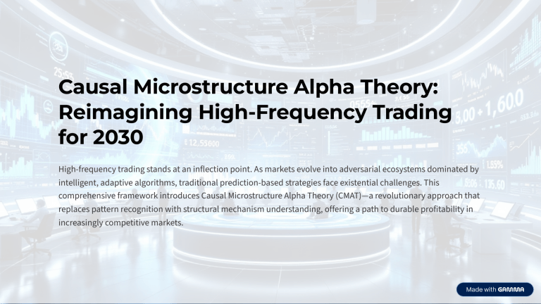 Causal Microstructure Alpha Theory: HFT for 2030