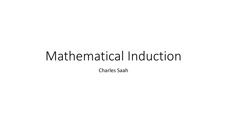 Mathematical Induction: Principles & Examples