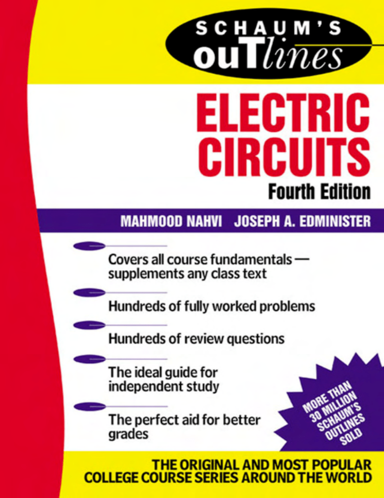 Schaum's Outlines Electric Circuits 4th Ed Textbook