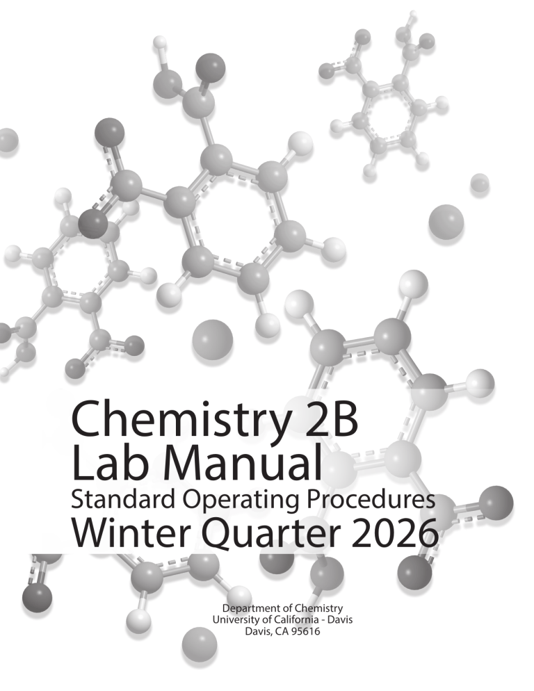 Chemistry 2B Lab Manual UC Davis 2026