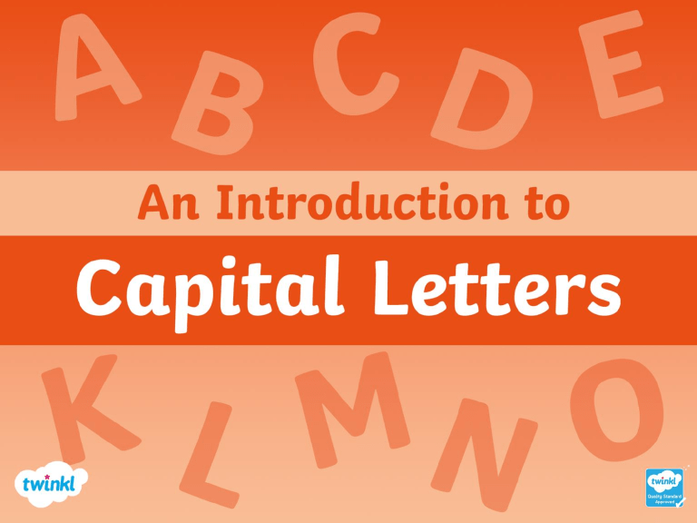 Capitalization Rules Worksheet