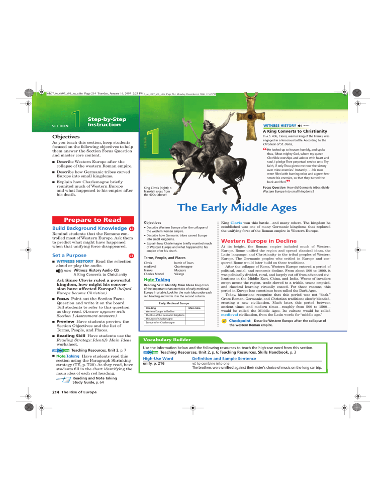 The Early Middle Ages History Chapter