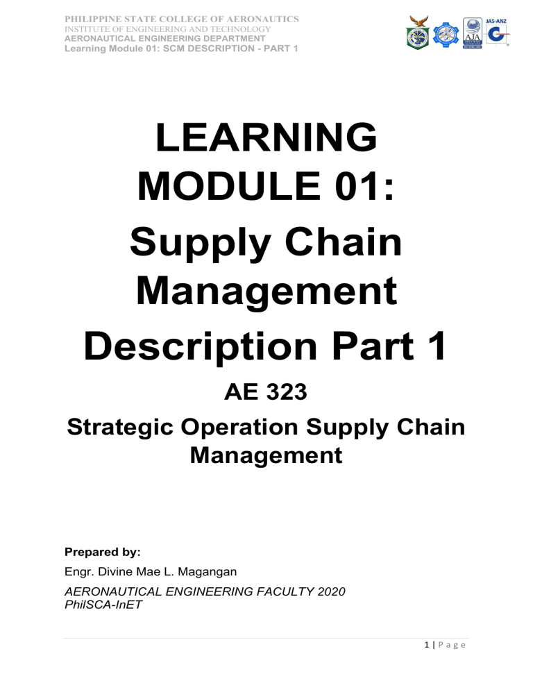 Learning Module 01: SCM Description Part 1 - AE 323