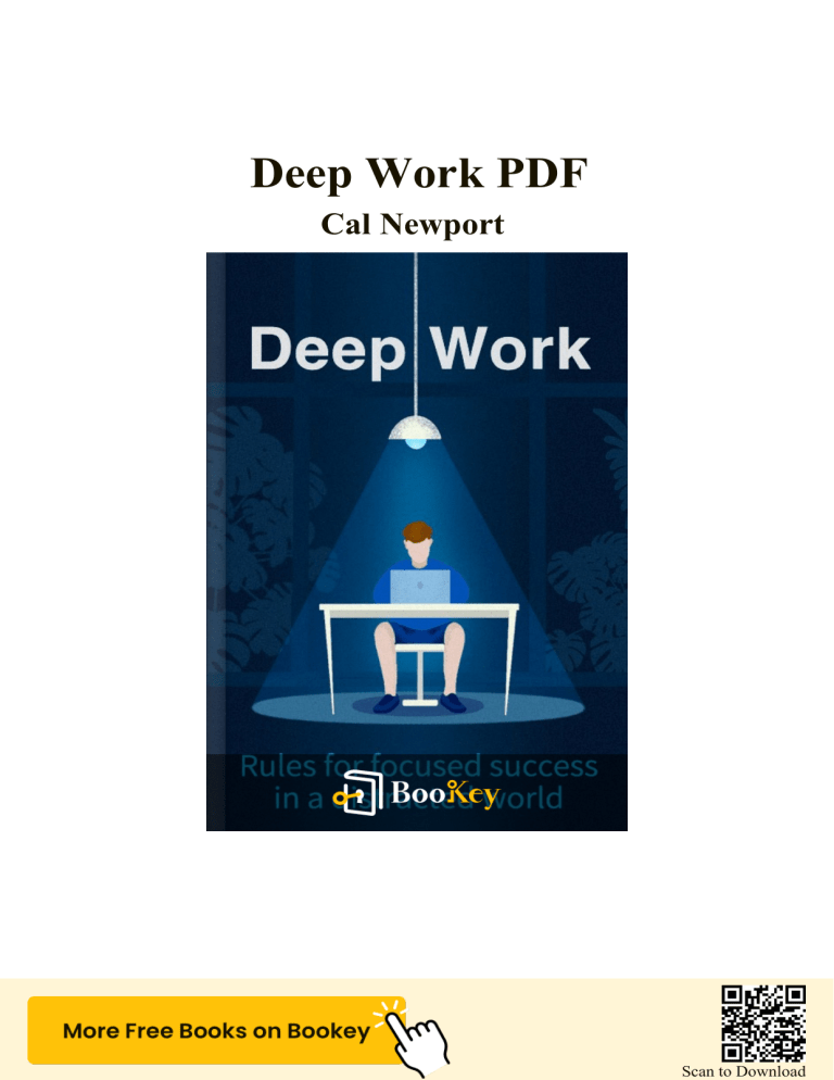 Deep Work Summary by Cal Newport