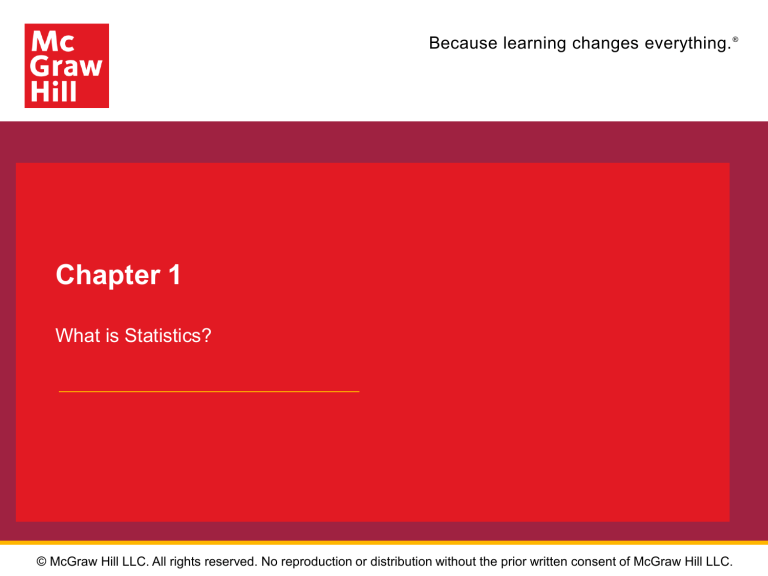 Chapter 1: What is Statistics?
