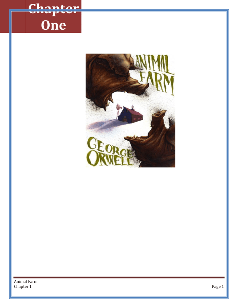 Animal Farm Chapter 1: Summary & Analysis