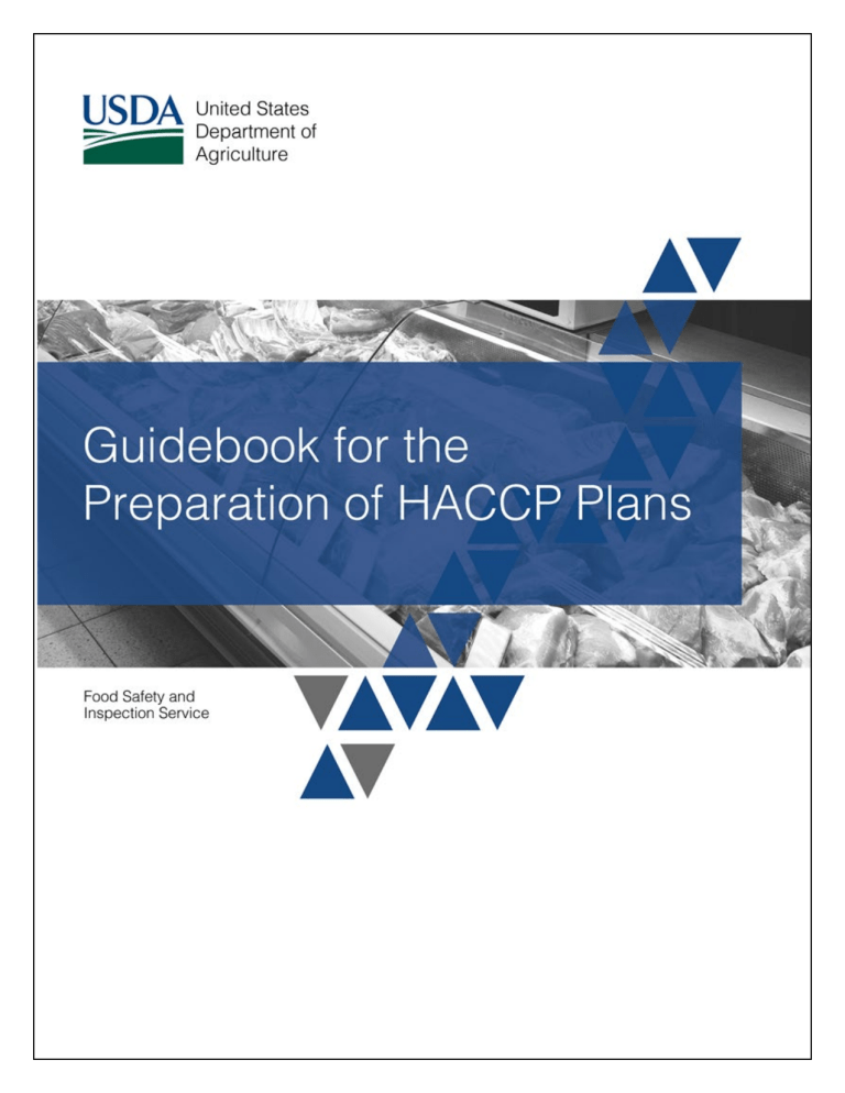 USDA Guidebook for HACCP Plan Preparation