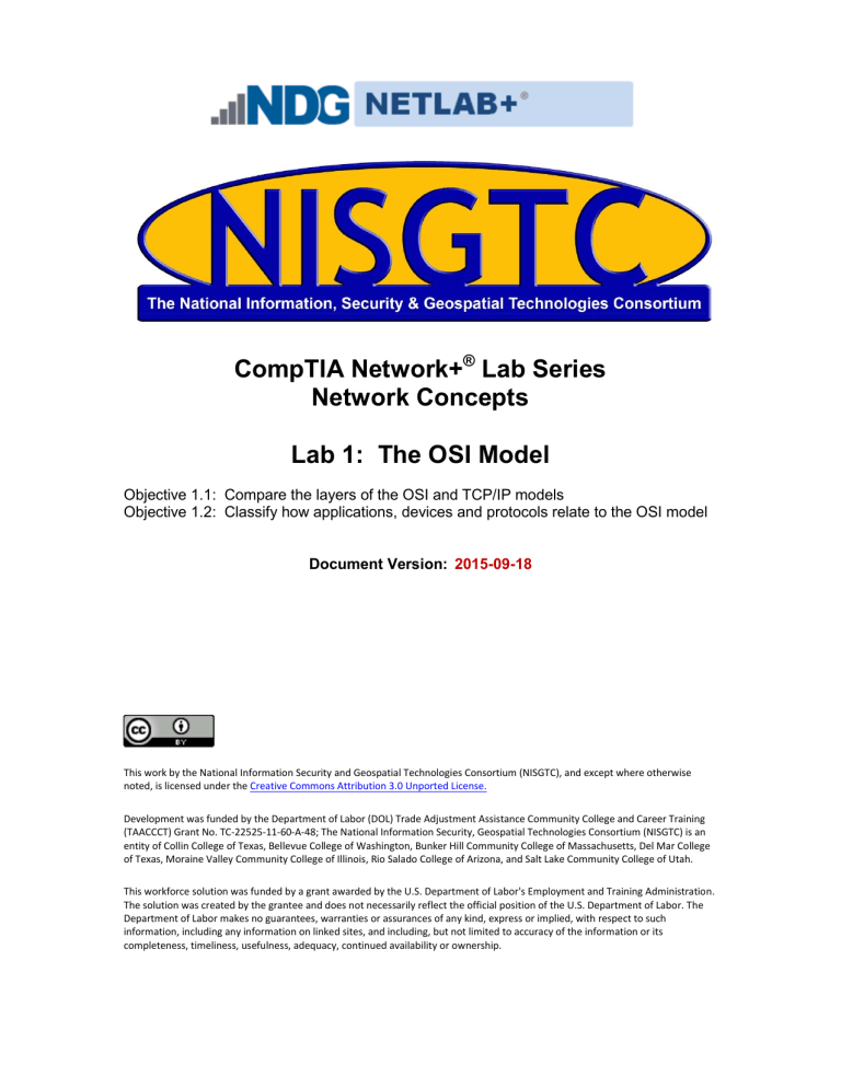 CompTIA Network+ Lab 1: The OSI Model