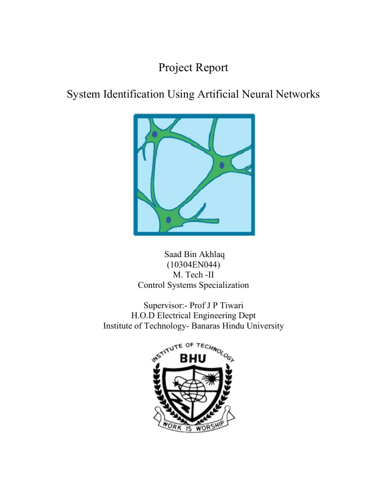 System Identification Using Artificial Neural Networks Project Report