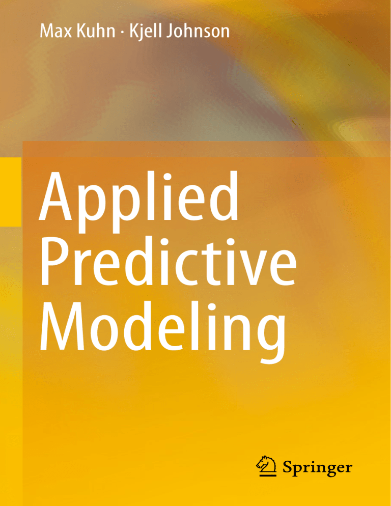 Applied Predictive Modeling Textbook by Kuhn & Johnson