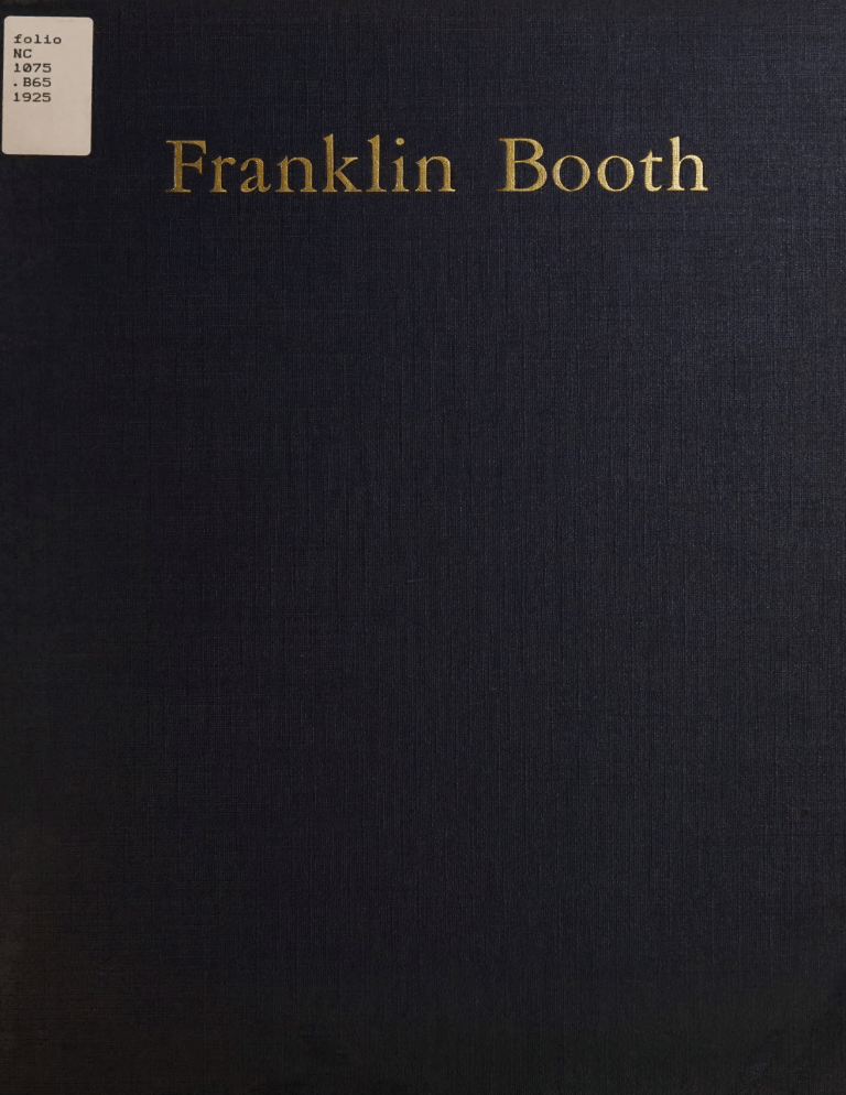 Franklin Booth: Sixty Reproductions from Original Drawings (1925)