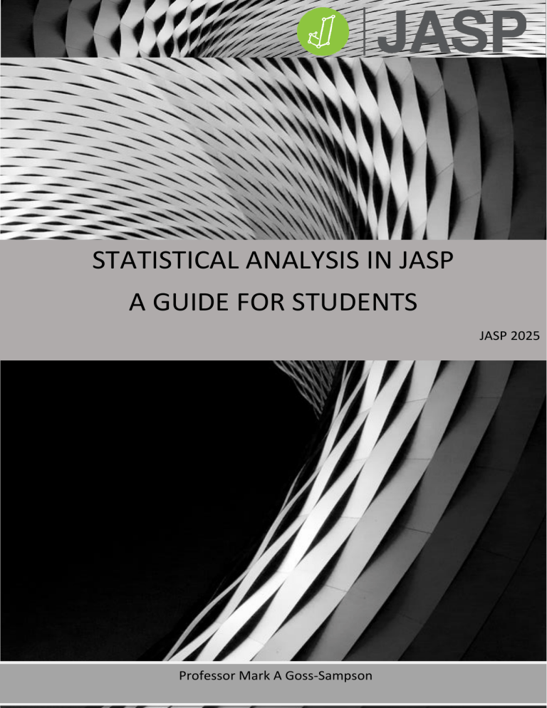 JASP Statistical Analysis Guide 2025