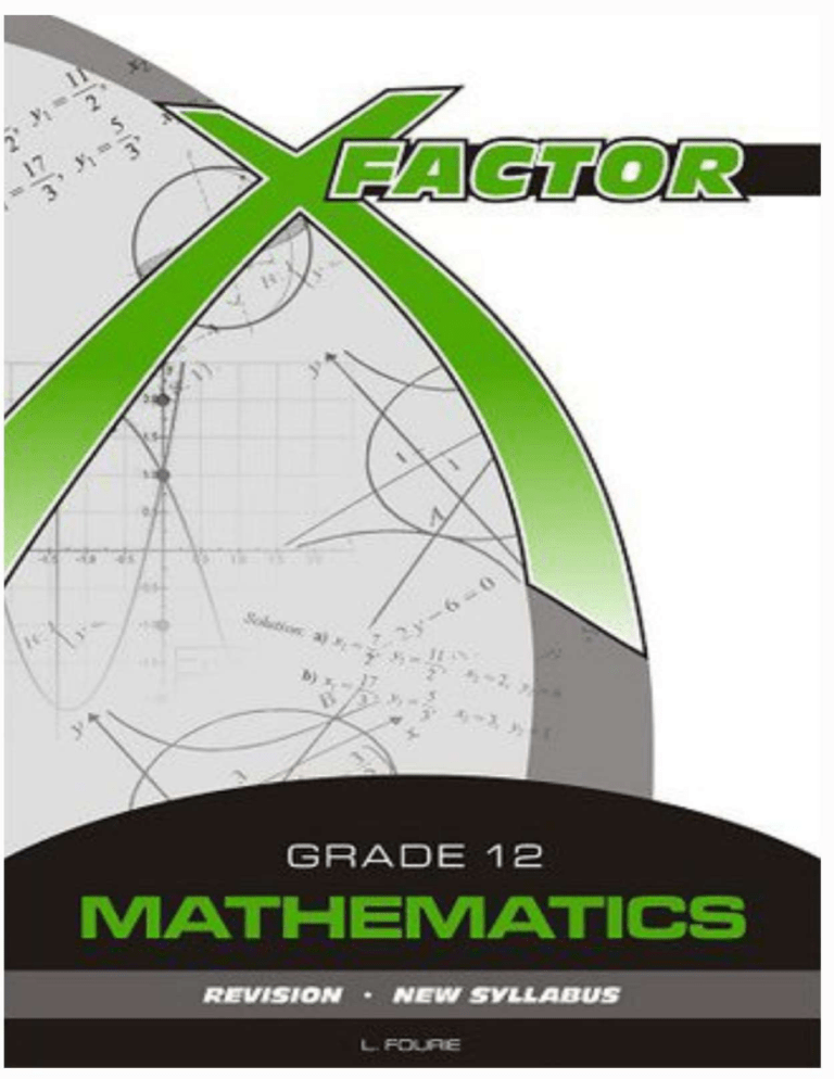X-FACTOR Grade 12 Mathematics Textbook