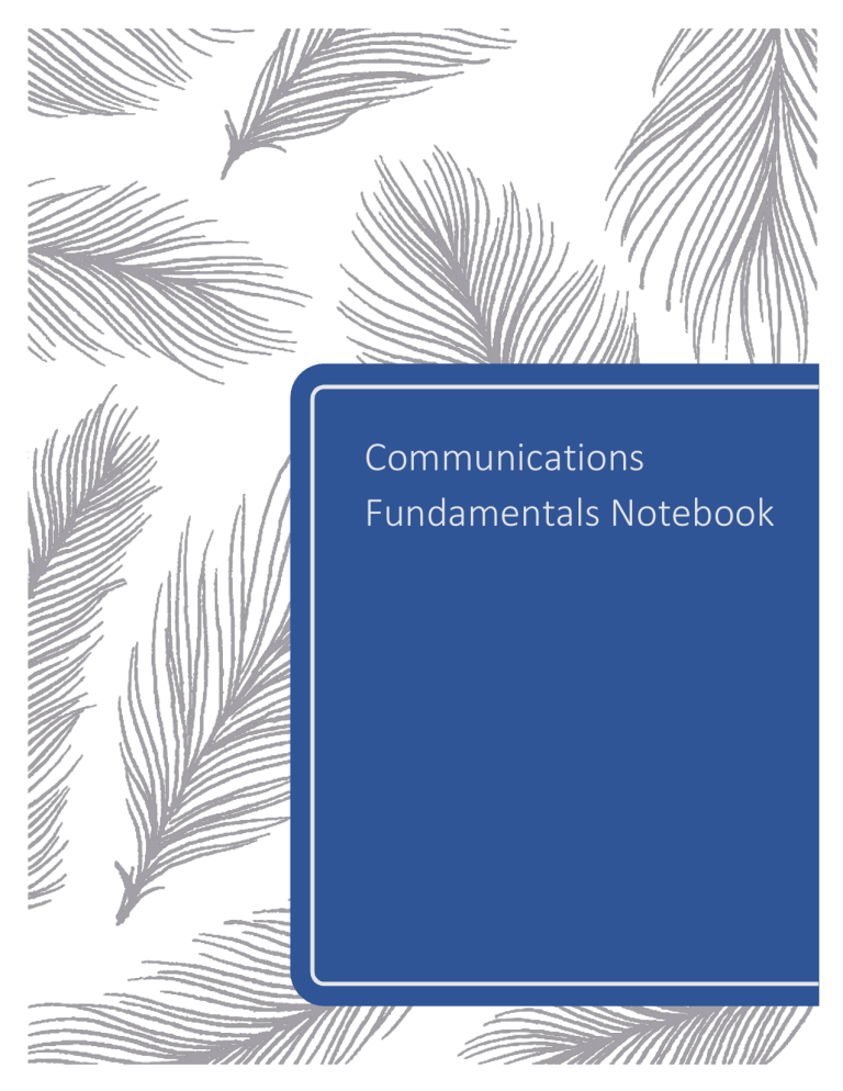 Communications Fundamentals Notebook