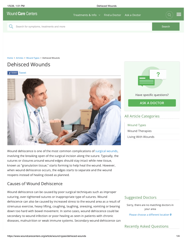 Dehisced Wounds: Causes, Symptoms, and Treatment