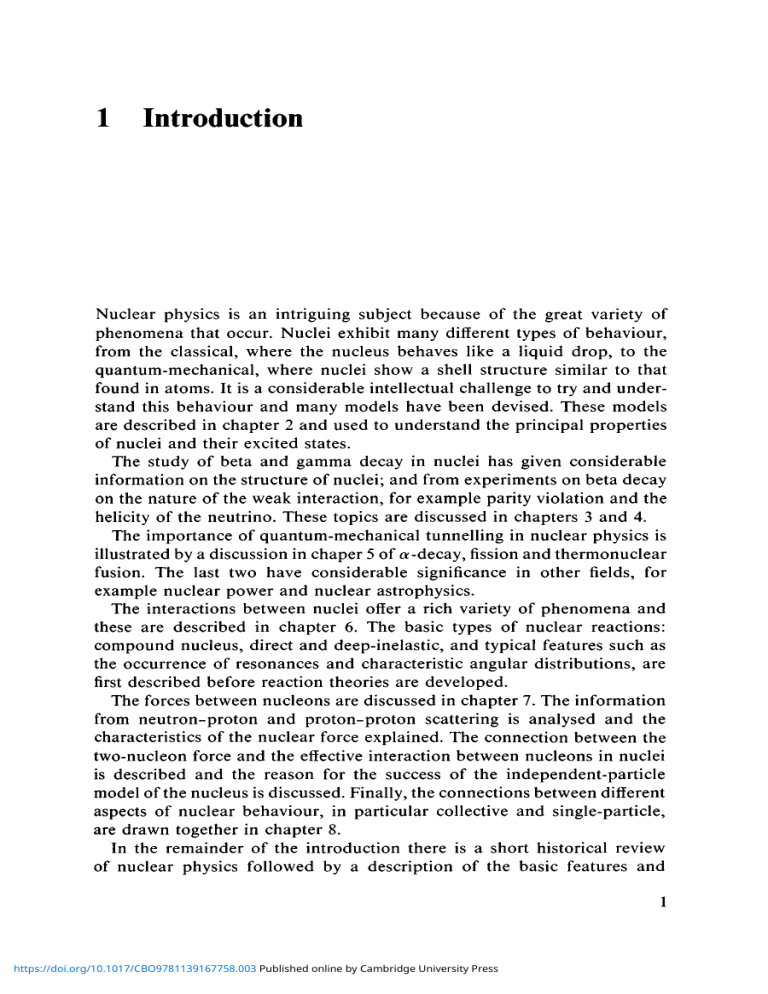 Introduction to Nuclear Physics