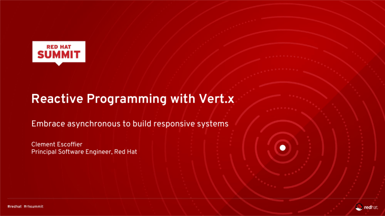 Reactive Programming with Vert.x: Asynchronous Systems