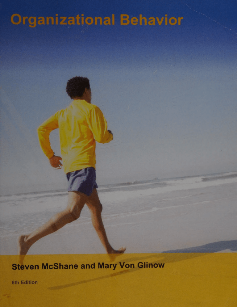 Organizational Behavior Textbook by McShane & Von Glinow 6th Ed