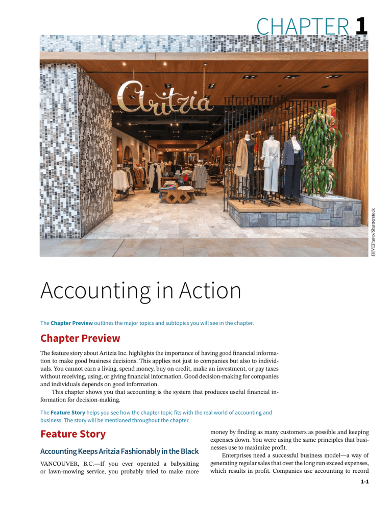 Chapter 1: Accounting in Action - Financial Accounting Basics