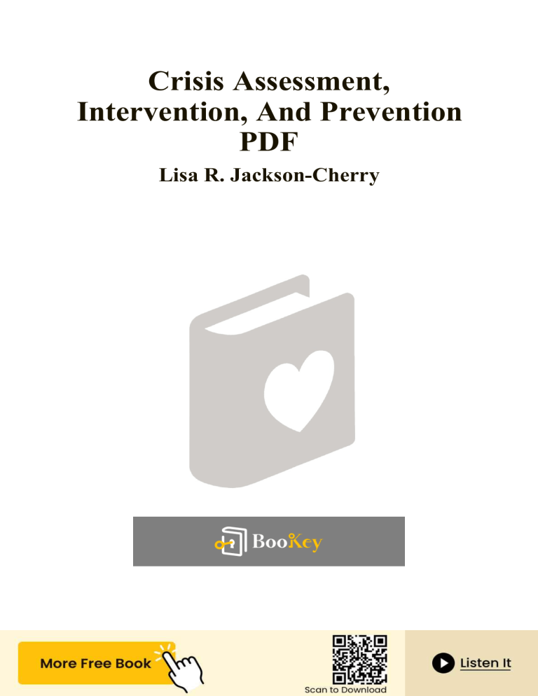 Crisis Assessment, Intervention, and Prevention Textbook