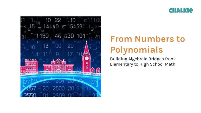 From Numbers to Polynomials: Algebraic Bridges for High School Math