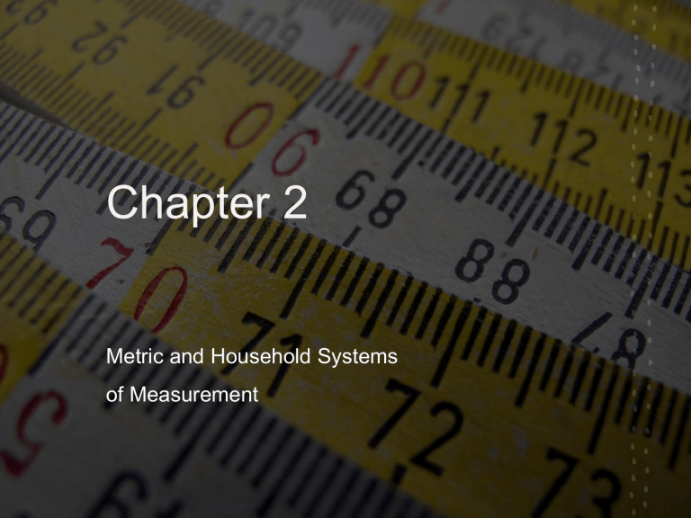 Chapter 2: Metric and Household Measurement Systems