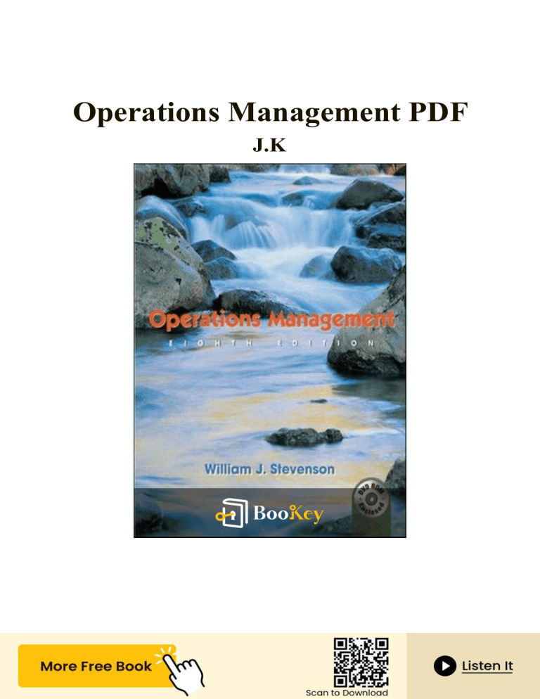 Operations Management Textbook PDF
