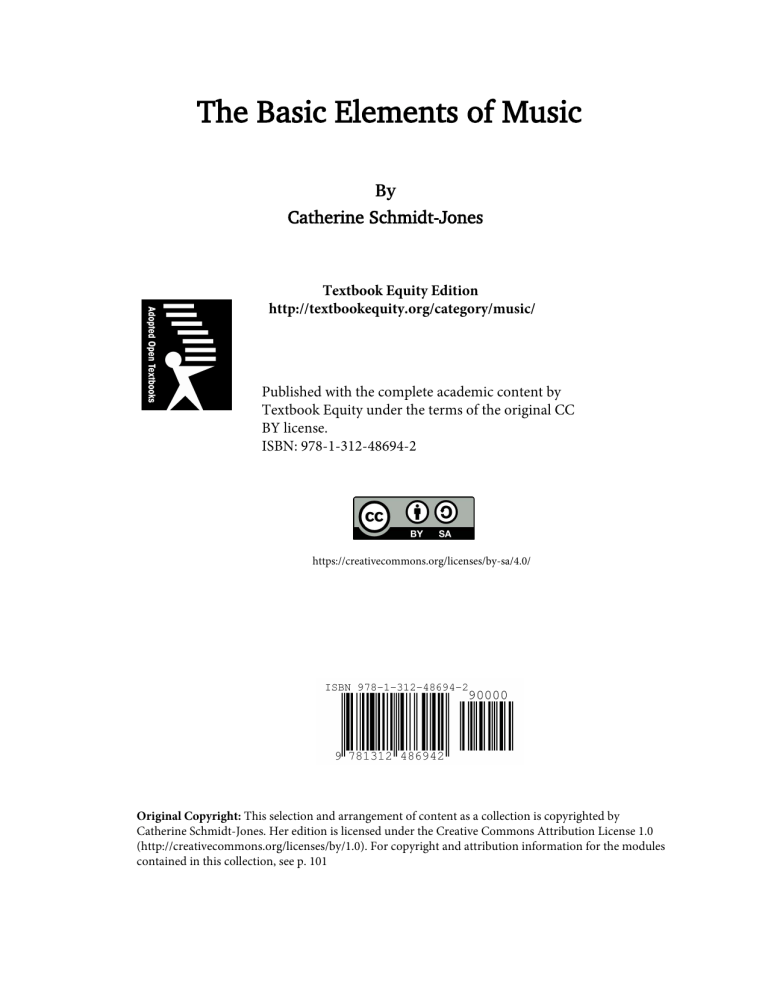 The Basic Elements of Music Textbook