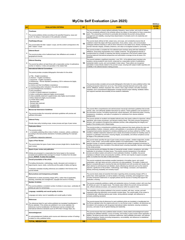 MyCite Journal Self-Evaluation Form (Jun 2025)