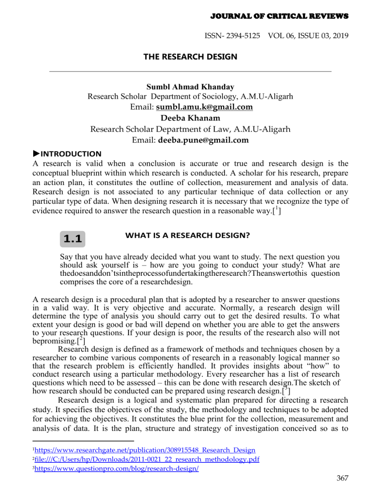 Guide to Research Design in Social Sciences