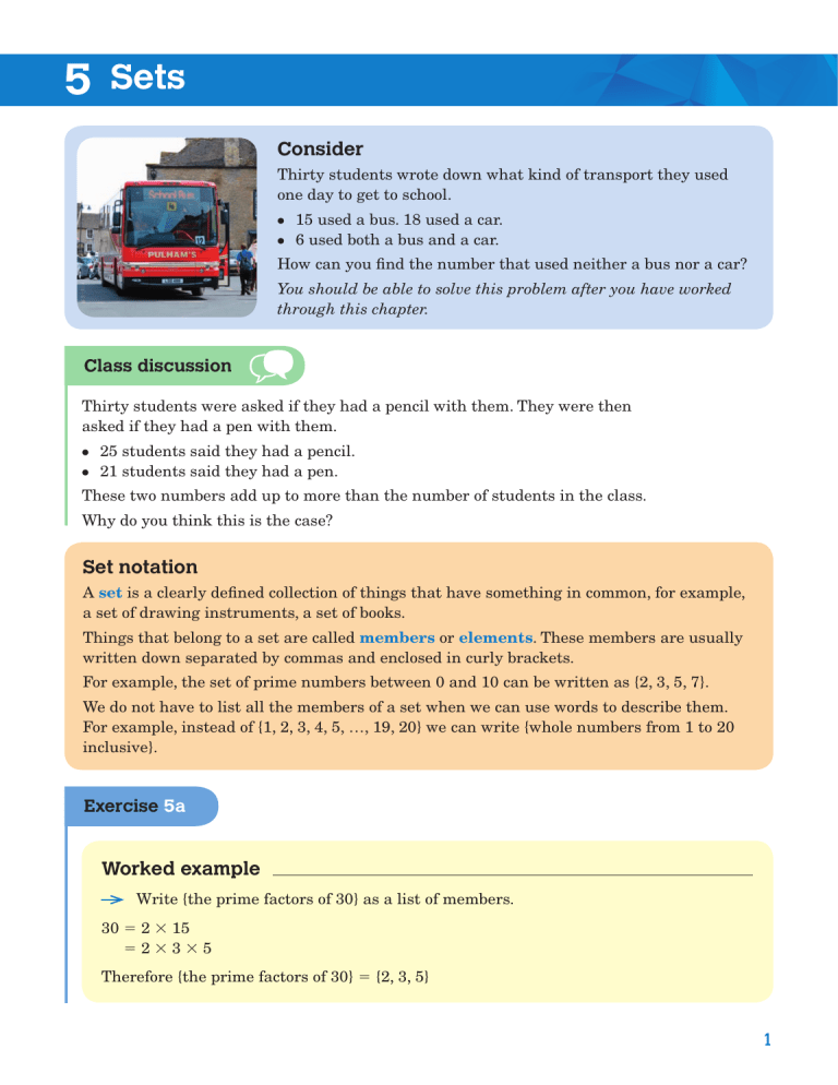 STP Maths 7 Chapter 5: Sets