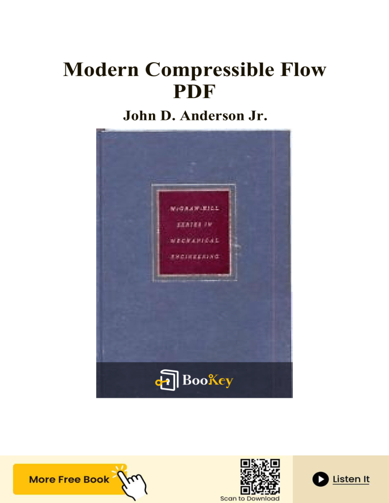 Modern Compressible Flow Textbook by John D. Anderson Jr.