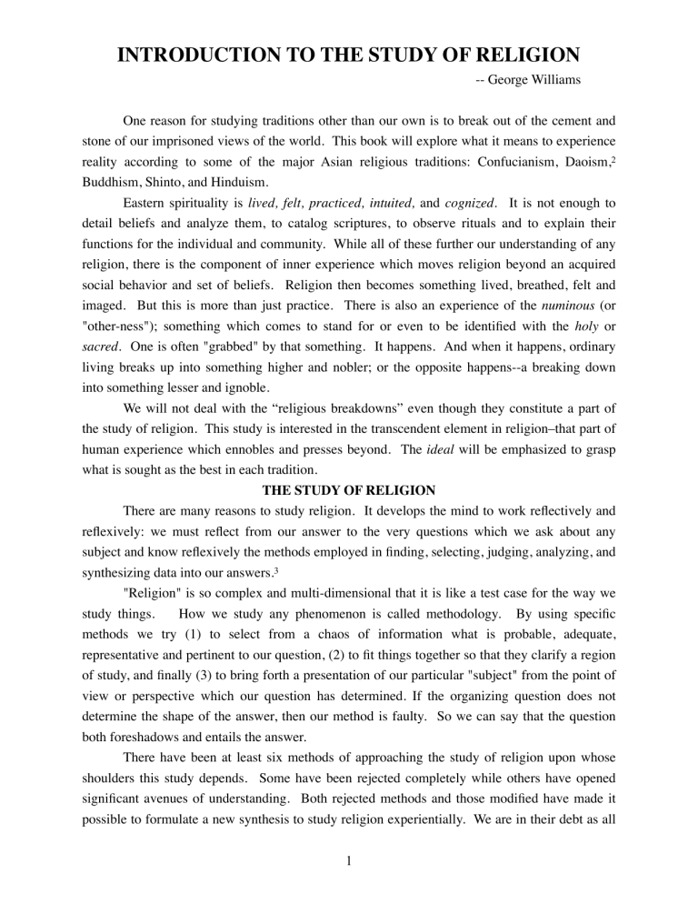 Introduction to the Study of Religion