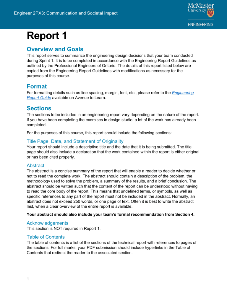 Engineering Report 1: Design Decisions & Societal Impact