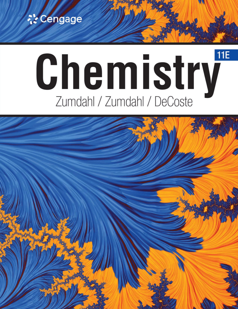Chemistry 11th Edition by Zumdahl & DeCoste - General Chemistry Textbook