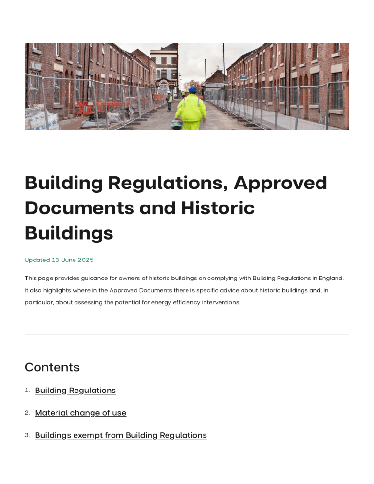 Building Regulations & Historic Buildings Guide (Updated 2025)