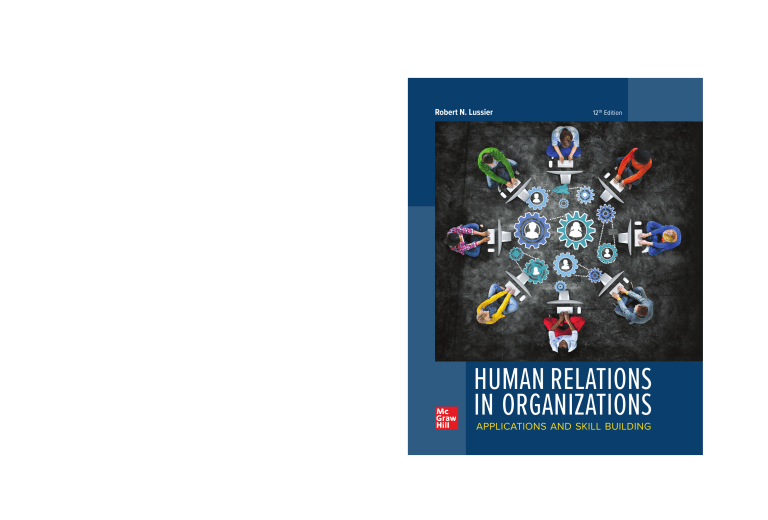 Human Relations in Organizations 12th Edition by Lussier