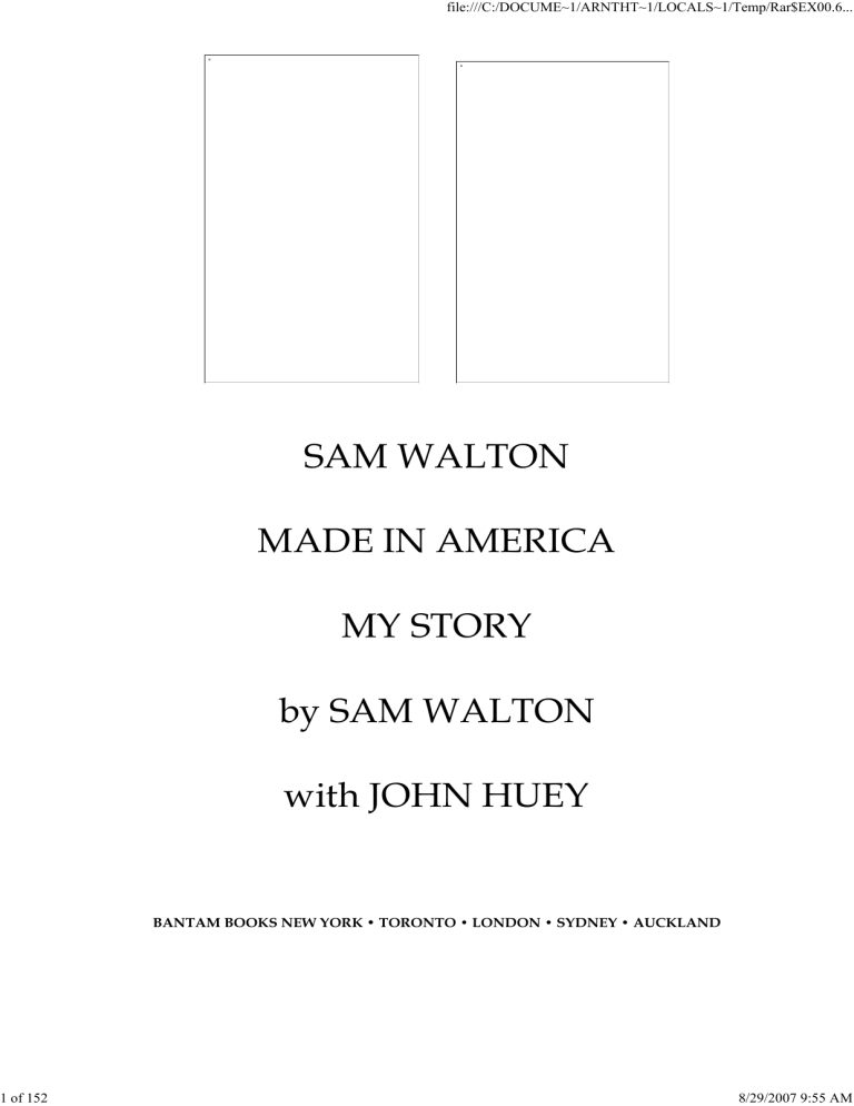Sam Walton: Made in America - My Story