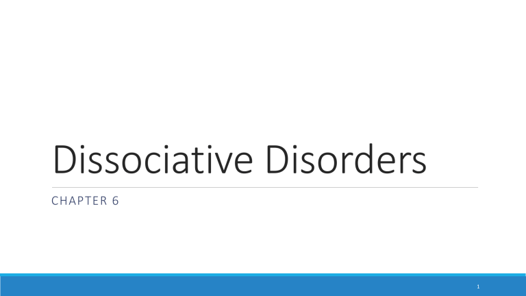 Dissociative Disorders Overview | Psychology Presentation