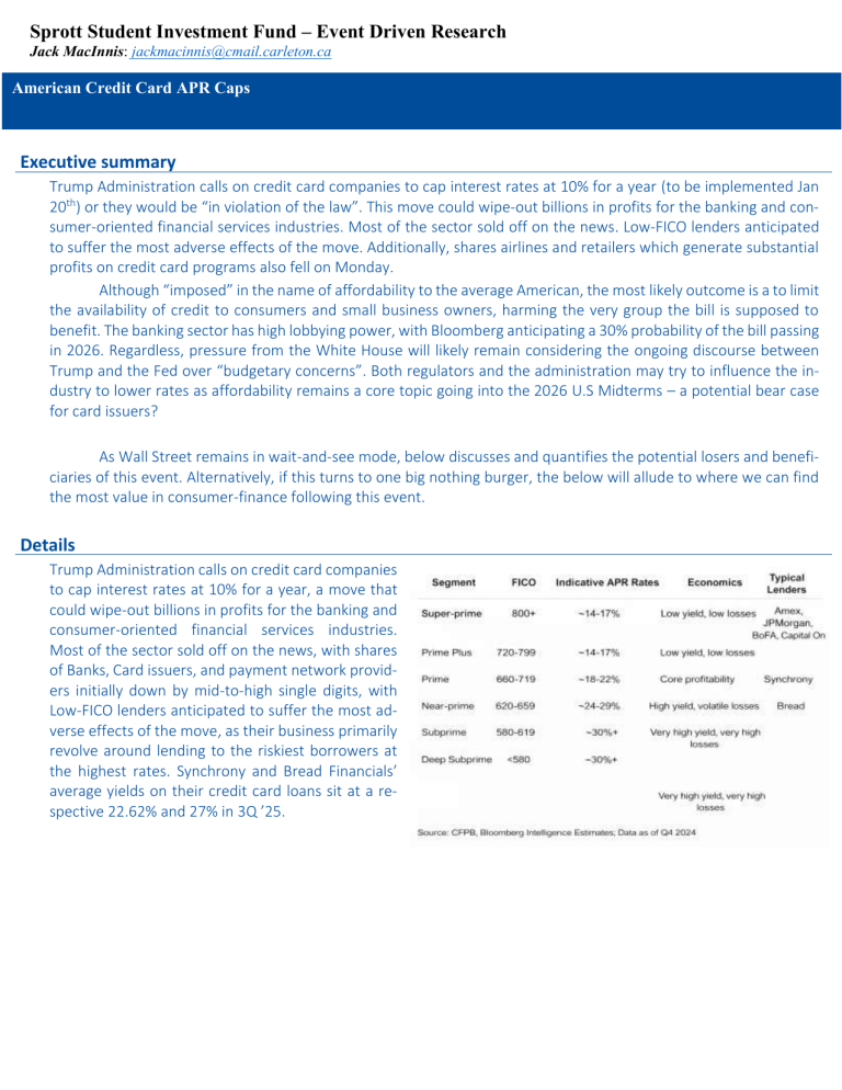 American Credit Card APR Caps: Trump Admin Proposal Impact
