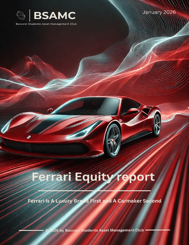 Ferrari Equity Report: Luxury Brand Analysis & Valuation