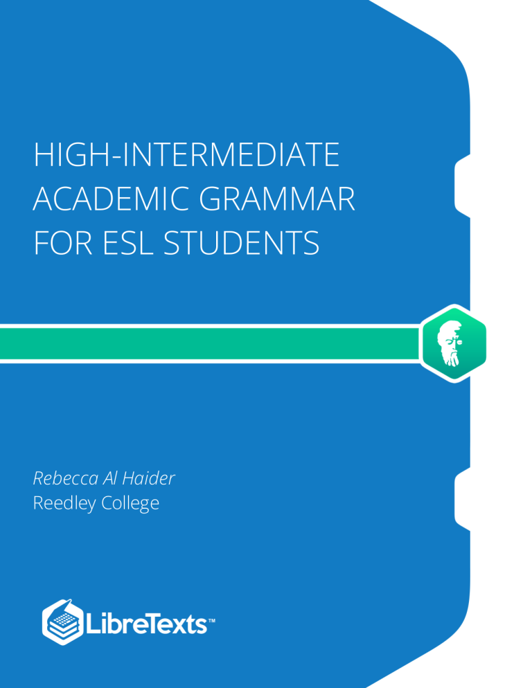 High-Intermediate Academic Grammar for ESL Students