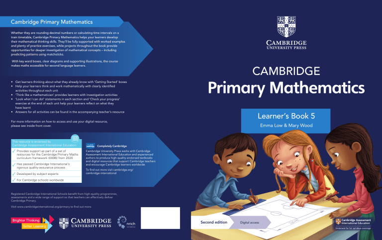 Cambridge Primary Maths Book 5