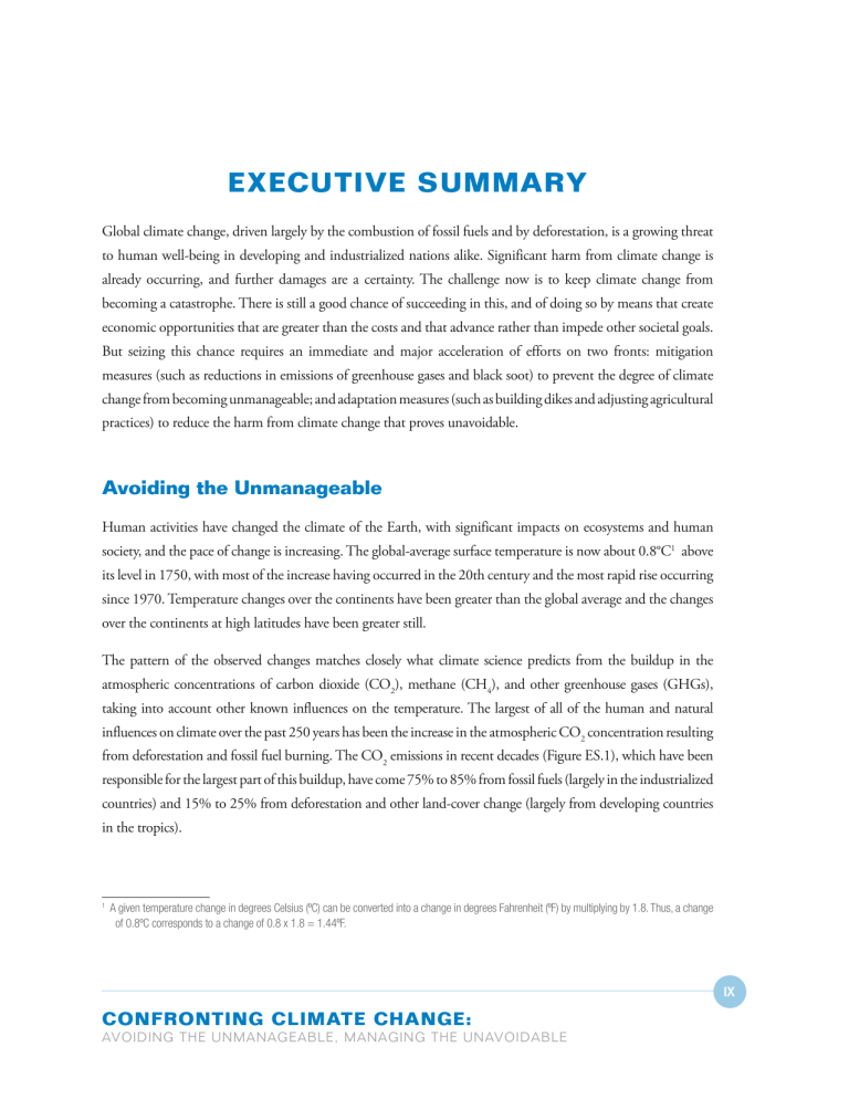 Executive Summary: Confronting Climate Change