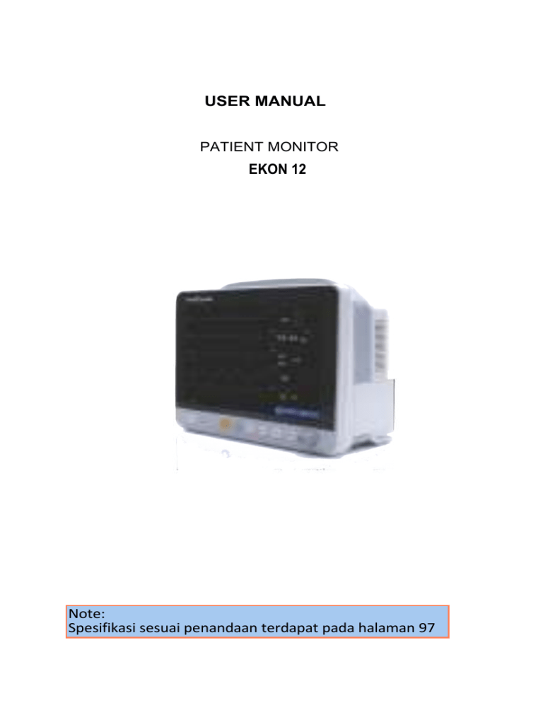 EKON 12 Patient Monitor User Manual