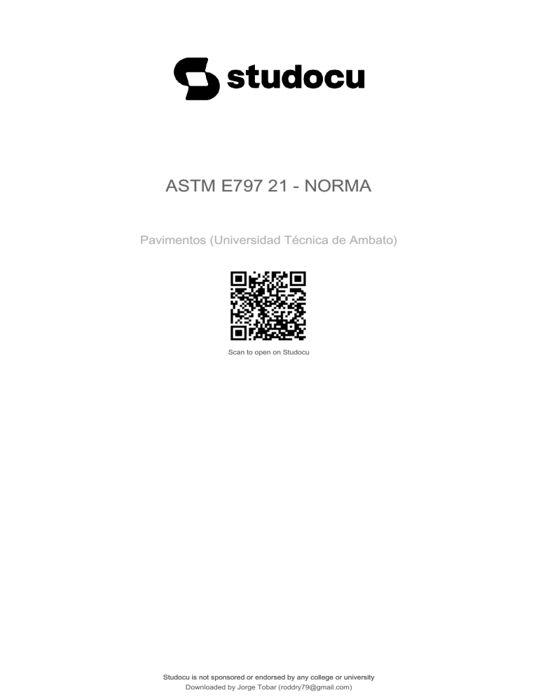 ASTM E797 Standard: Ultrasonic Thickness Measurement Practice